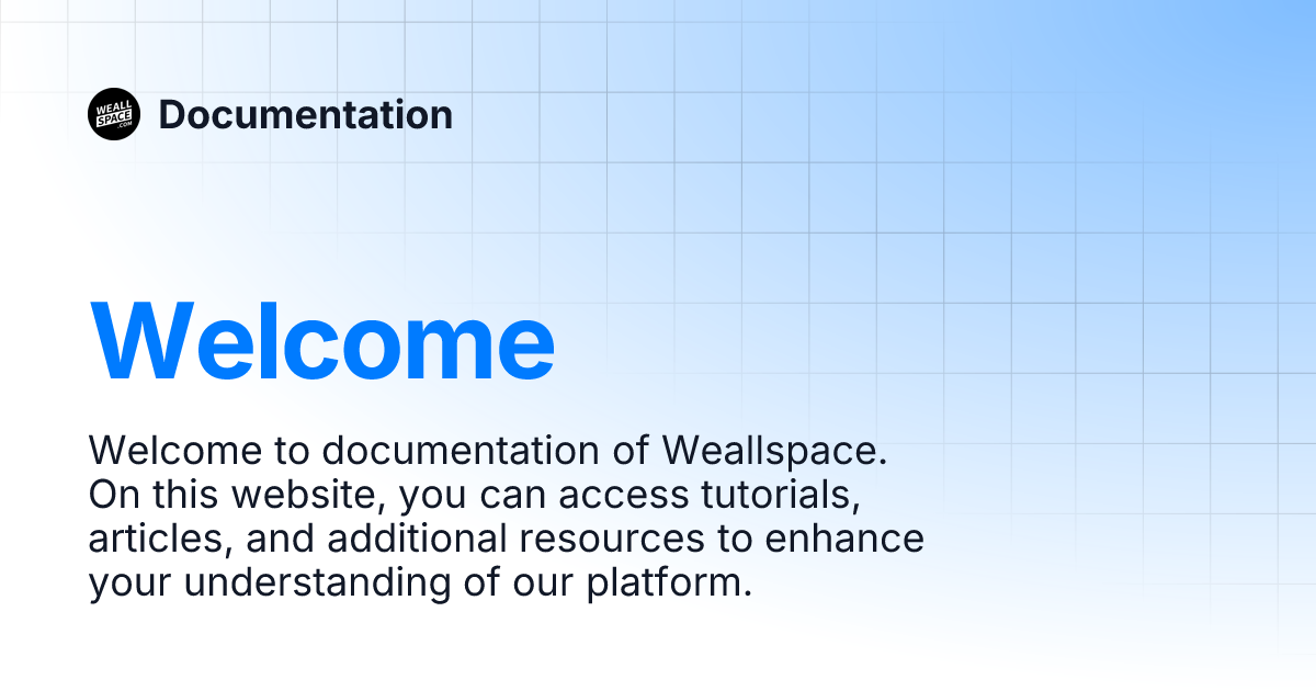 Welcome | Documentation